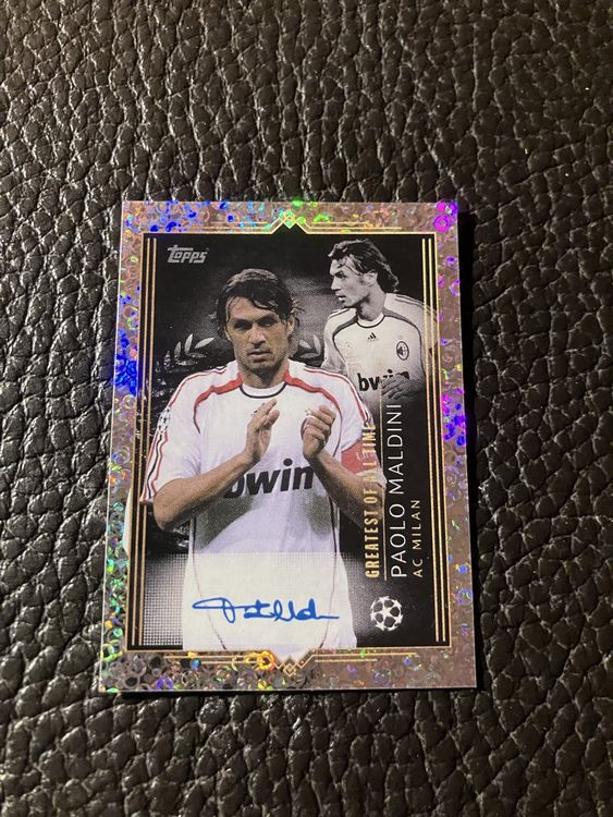 Topps Champions League 2023-24 Paolo Maldini Signature 733 (Neu (gemäss ...