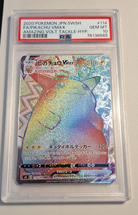 PSA 10 Pikachu VMAX HR Rainbow 114/100 Amazing Volt Tackle (Gebraucht) in Münchenbuchsee für CHF ...