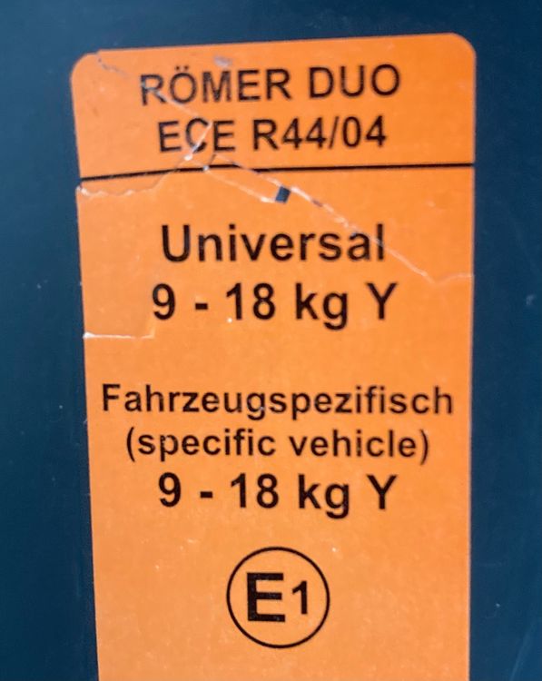 Kindersitz Römer Duo Plus Isofix 9-18 Kilo kg Versand (Gebraucht) in ...