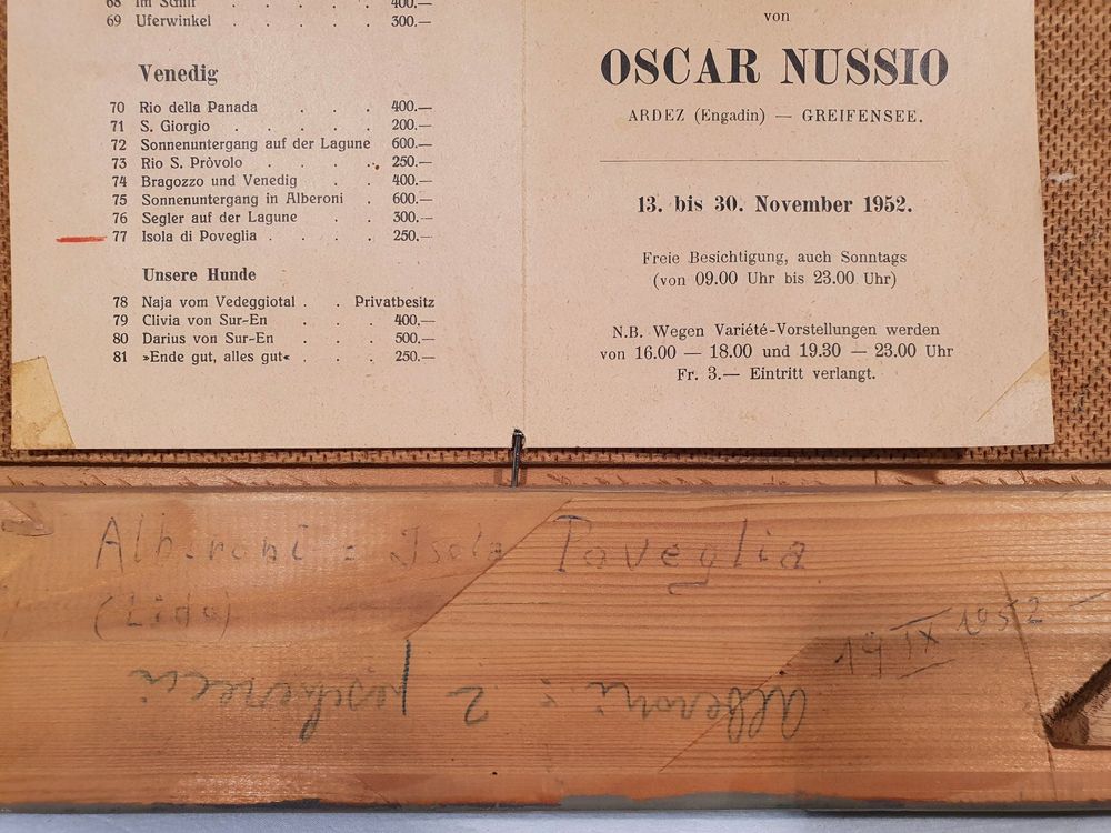 Original Ölgemälde von Oscar NUSSIO (1899 - 1976) | Kaufen auf Ricardo