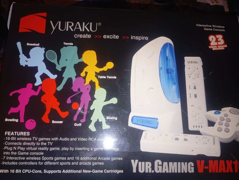 Yuraku Gaming V-MAX 16, Konsole mit 23 Spielen Komplett! (Neu (gemäss ...