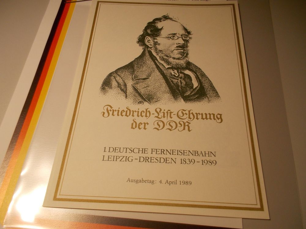 DDR Ersttagsblatt "Friedrich List Ehrung" 1989 | Kaufen auf Ricardo