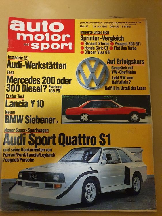 AMS 15/85 205 GTi Visa GTi Uno Turbo Audi Quattro Sport xx (Gebraucht ...