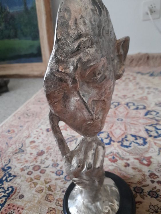 Bronze Statue. Fugur silbrig bemahlt (Gebraucht) in Wetzikon ZH für CHF ...