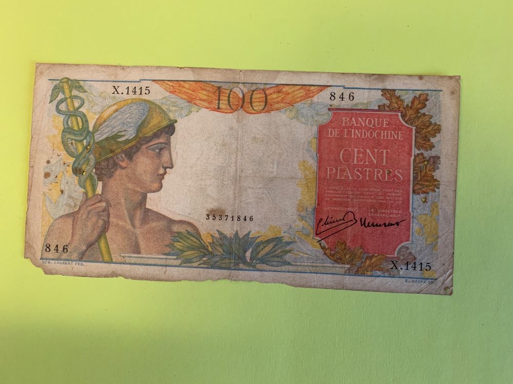 BANQUE DE L'INDOCHINE - 100 Piastres s.d. (1947-54) | Kaufen auf Ricardo