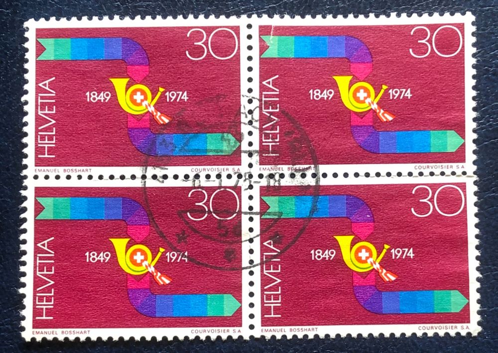 4 er Block Nr.560 mit Stempel (Gebraucht) in Aarau für CHF 0.4 – mit ...