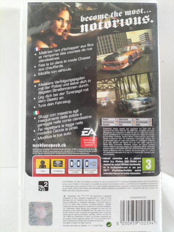 NfS Need for Speed Most Wanted 5-1-0 (PSP) | Kaufen auf Ricardo