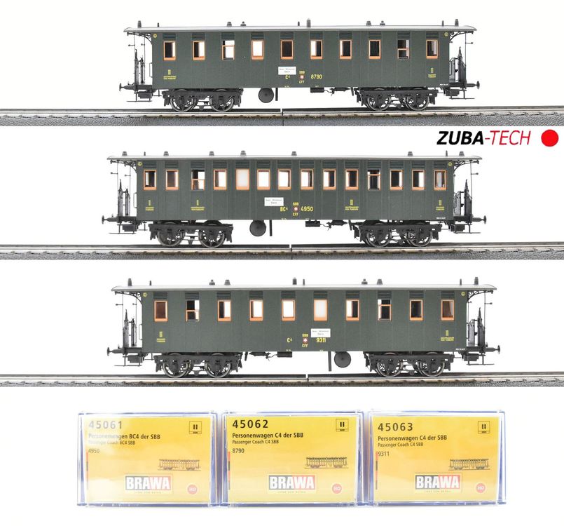 Brawa 3x Personenwagen der SBB H0 GS mit OVP (Neu und originalverpackt ...