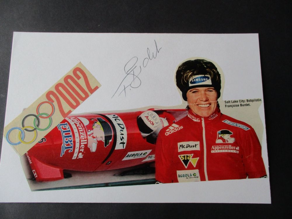 Francoise Burdet Bobpilotin Original Autogramm | Kaufen auf Ricardo