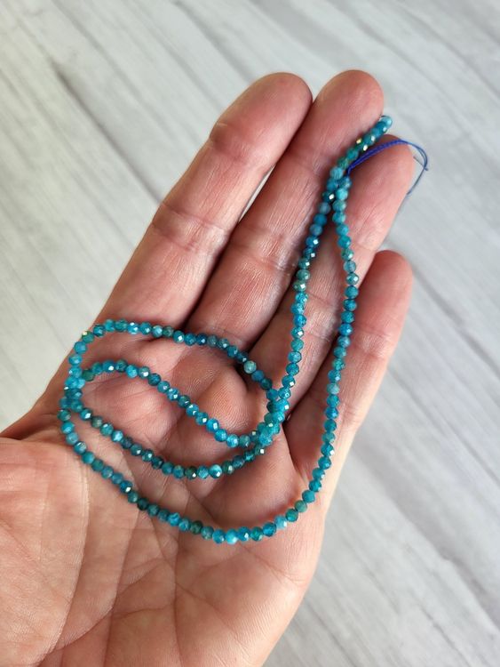 Ein Strang Apatit facettiert 3mm | Kaufen auf Ricardo