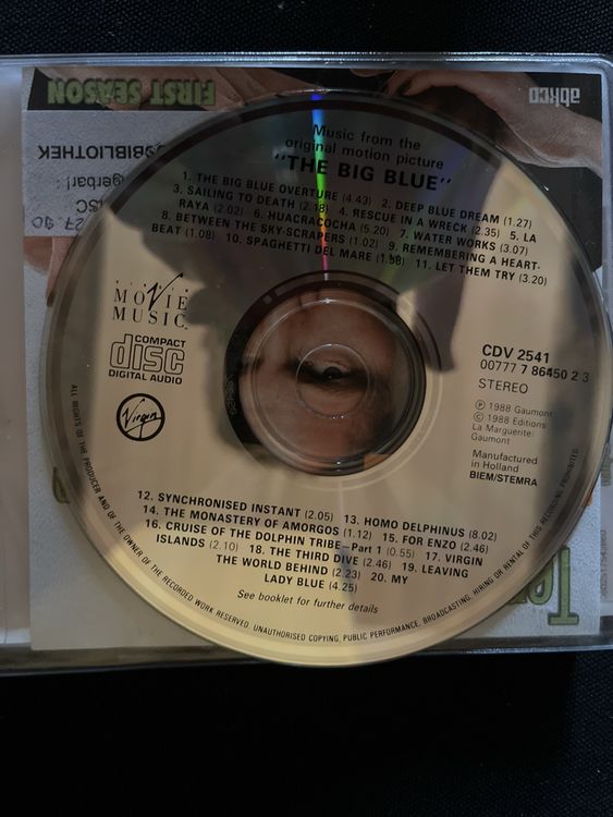 The Big Blue CD Soundtrack, Film Musik, Top Zustand! (Gebraucht) in ...