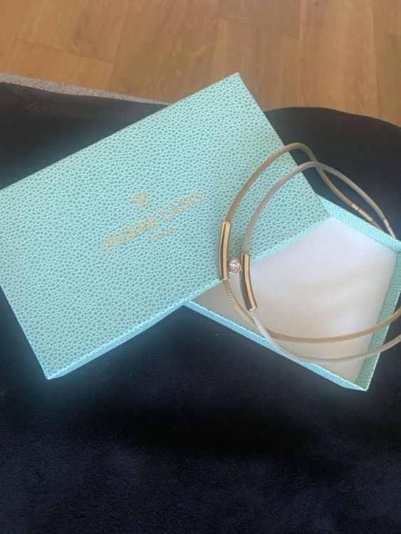 Pierre Lang Gold Silber Collier mit Zirkonia Anhänger | Kaufen auf Ricardo