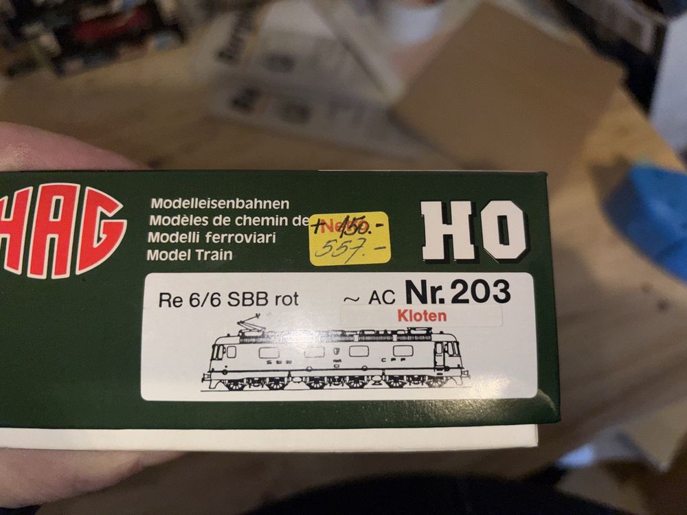 HAG Re 6/6 SBB rot AC Nr.203 Kloten, HO - Rarität! (50) (Gebraucht) in ...