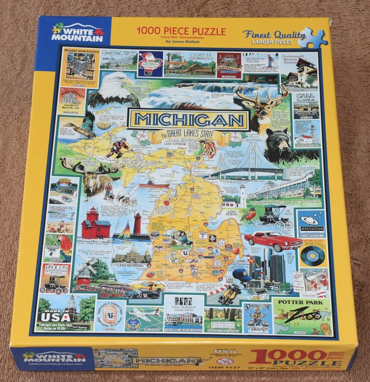 WHITE MONTAIN 1000er Puzzle…MICHIGAN … THE GREAT LAKES STATE (Gebraucht ...