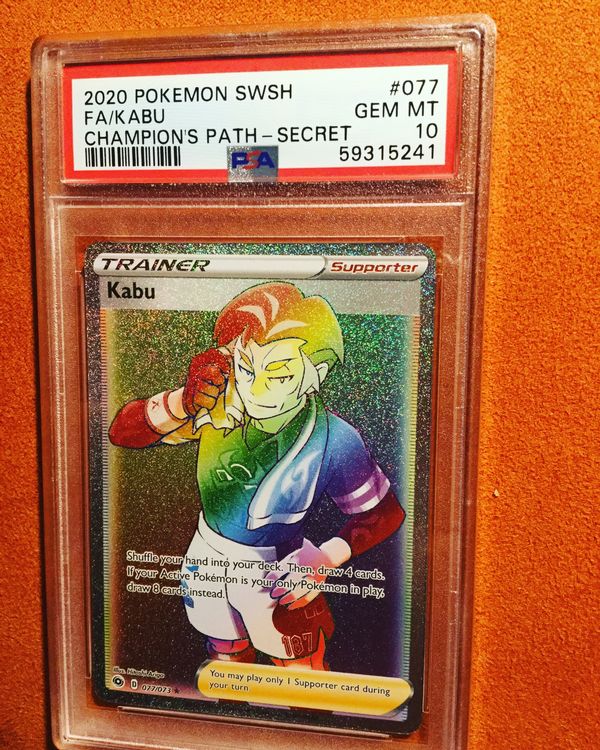 Kabu Full Art, Champion’s Path Secret Rainbow (2020), PSA 10 (Gebraucht) in Peseux für CHF 78 ...