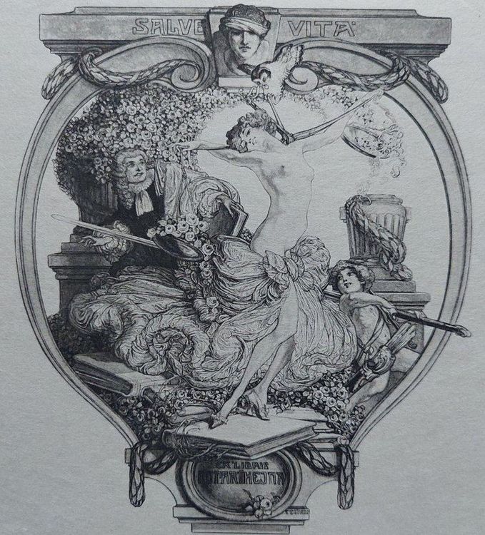 Exlibris Franz von Bayros - Heliogravur (Gebraucht) in Obfelden für CHF ...
