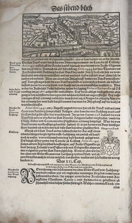 Brugg Holzschnitt von Stumpf 1548 (Gebraucht) in Rafz für CHF 85 – mit Lieferung auf Ricardo kaufen