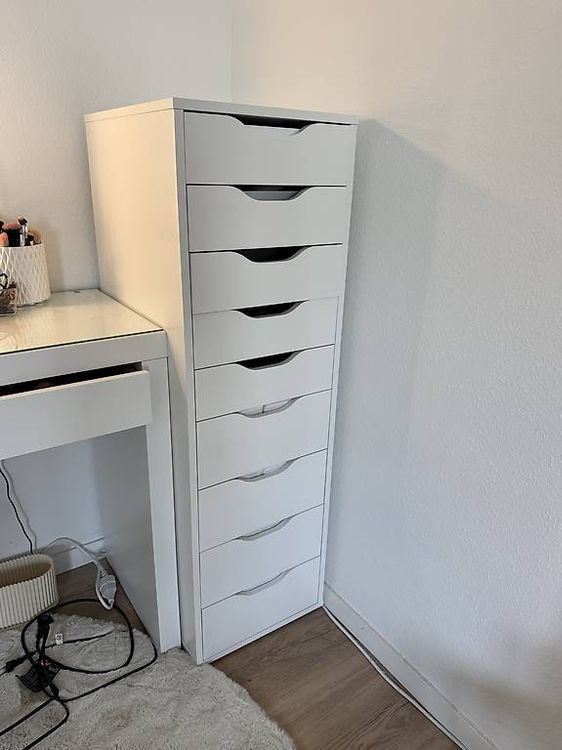 IKEA ALEX Schubladenschrank / Kommode weiss 9 Schubladen (Gebraucht) in ...