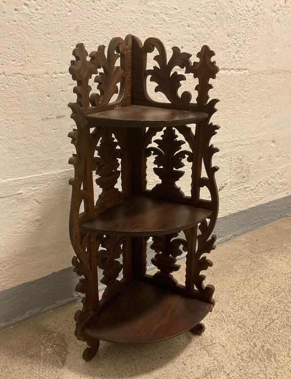 Holz Eckregal antik, um 1900, Regal klappbar Wandregal (Gebraucht) in ...