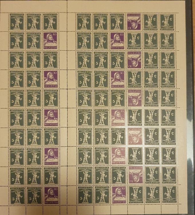 Briefmarken schweiz Kehrdruck Bogen | Kaufen auf Ricardo