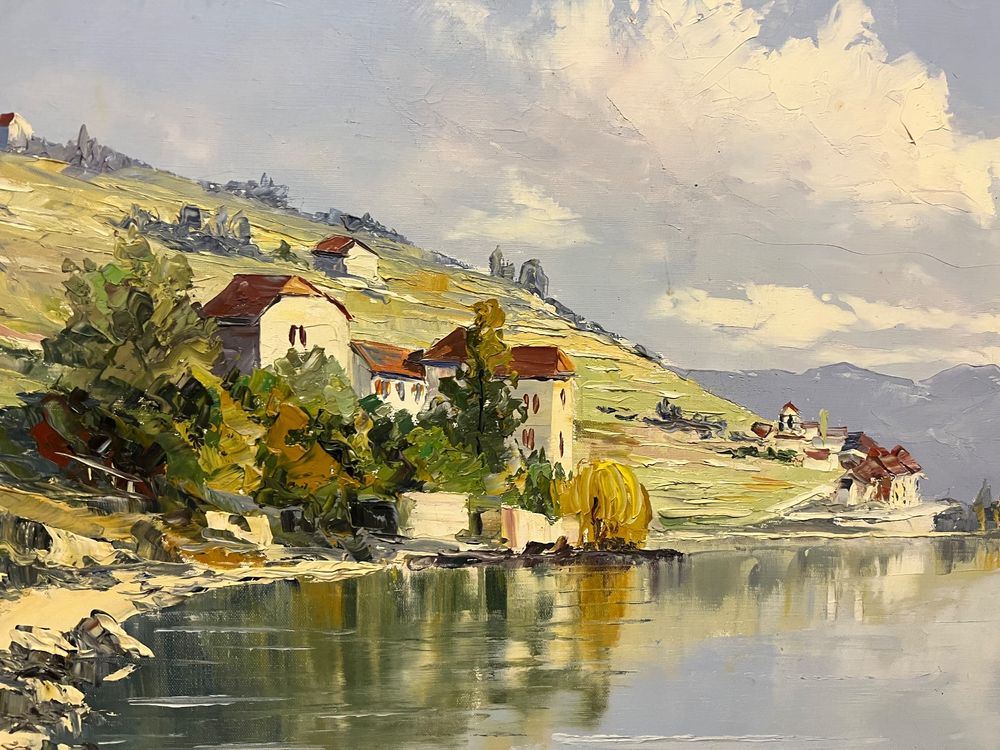Tableau peinture huile le lavaux (D'occasion) à lausanne pour CHF 350 ...