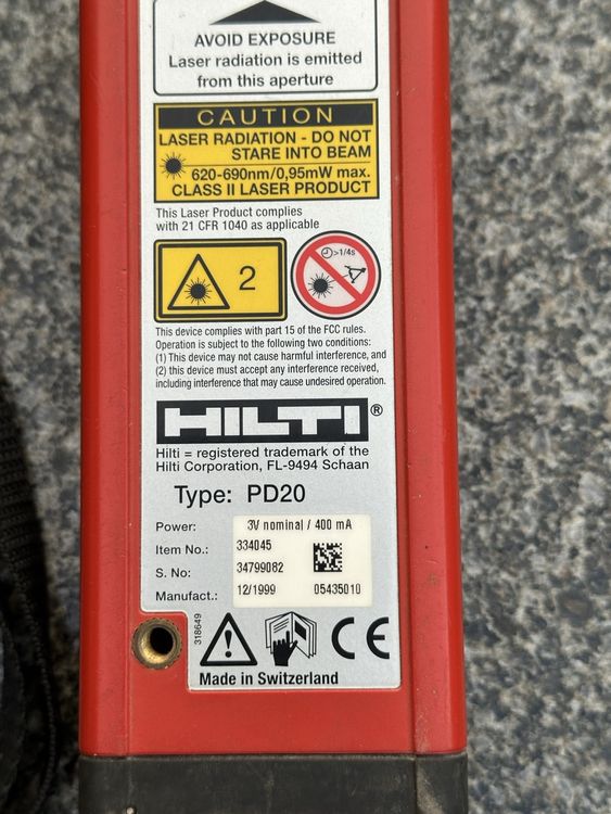 Distanz Messgerät HILTI PD 20 (Gebraucht) in Schöftland für CHF 189 ...