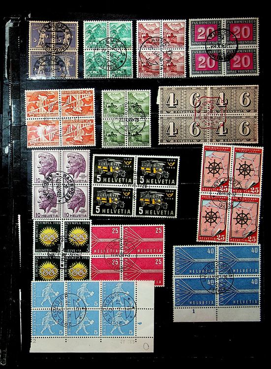 SUISSE 14 BLOCS DE 4 TIMBRES OBLITÉRÉS 1924-1960 /L392 | Kaufen auf Ricardo
