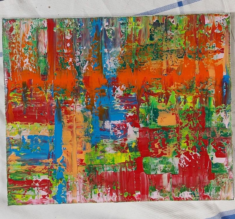 Gemälde Abstrakte Kunst von mir Selbstgemahlt 46×38 | Kaufen auf Ricardo