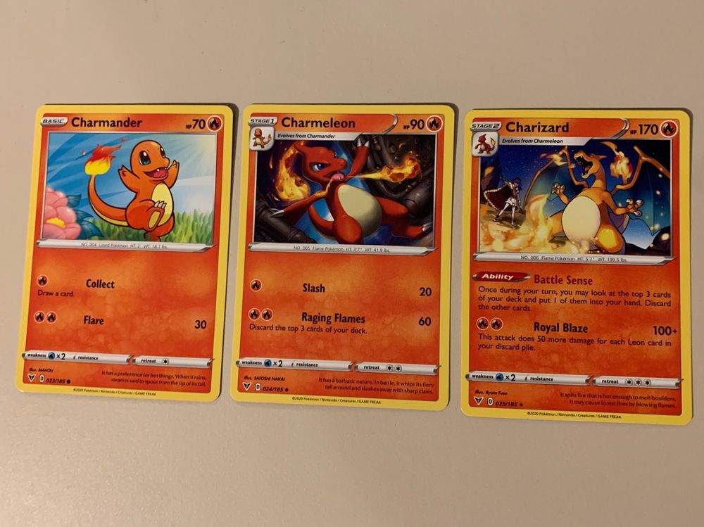 Charizard Charmeleon Charmander evolution set | Kaufen auf Ricardo