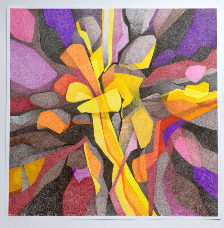 Abstrakte Zeichnung unleserlich monogrammiert (Gebraucht) in Zürich für CHF 20 – mit Lieferung ...