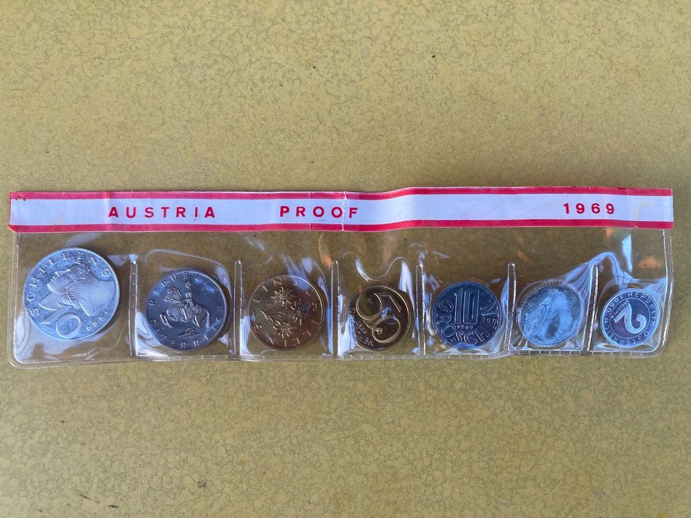Münzen Set Austria proof 1969 (Neu und originalverpackt) in ossingen ...