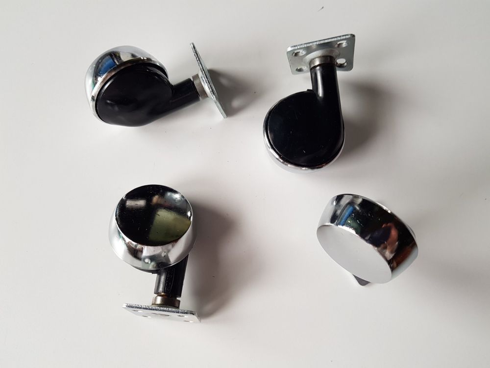 Lot de 4 roulettes pivotantes, vintage pr meubles années 70 (Gebraucht ...