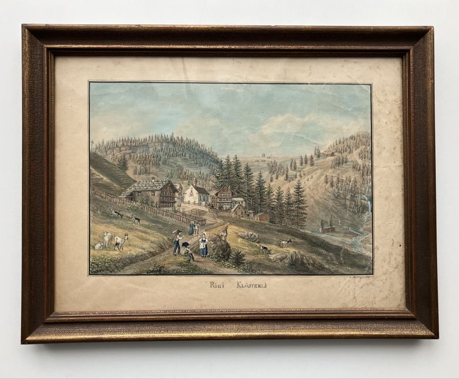 Antikes Aquarell "Rigi Klosterli" gerahmt (Gebraucht) in Zürich für CHF 50 – mit Lieferung auf ...
