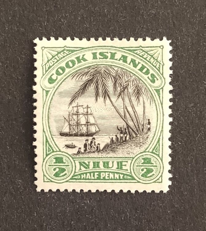 Niue - Cook Islands 1932, Landing of Captain Cook, ungestemp (Gebraucht ...