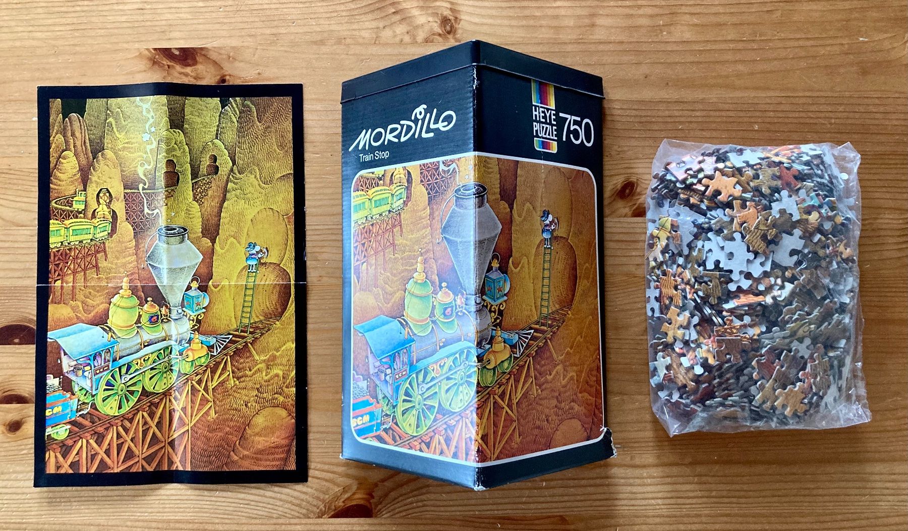 Rarität: Mordillo-Puzzle 750 „Train Stop“ (Heye, 1974) (Gebraucht) in ...