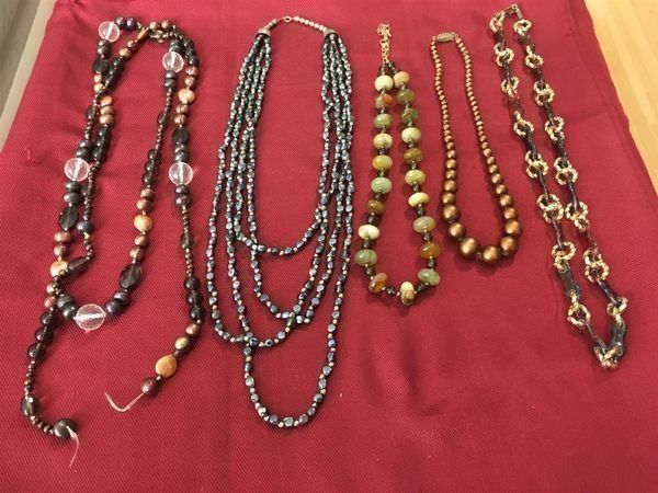 Echten raren Lot Halsketten mit diversem Edelsteinen, Super. (Gebraucht) in Steinhausen für CHF ...