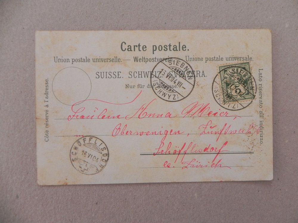 Litho Karte Wylen Wilen bei Wollerau Höfe SZ Gasthaus 1904 (Gebraucht ...