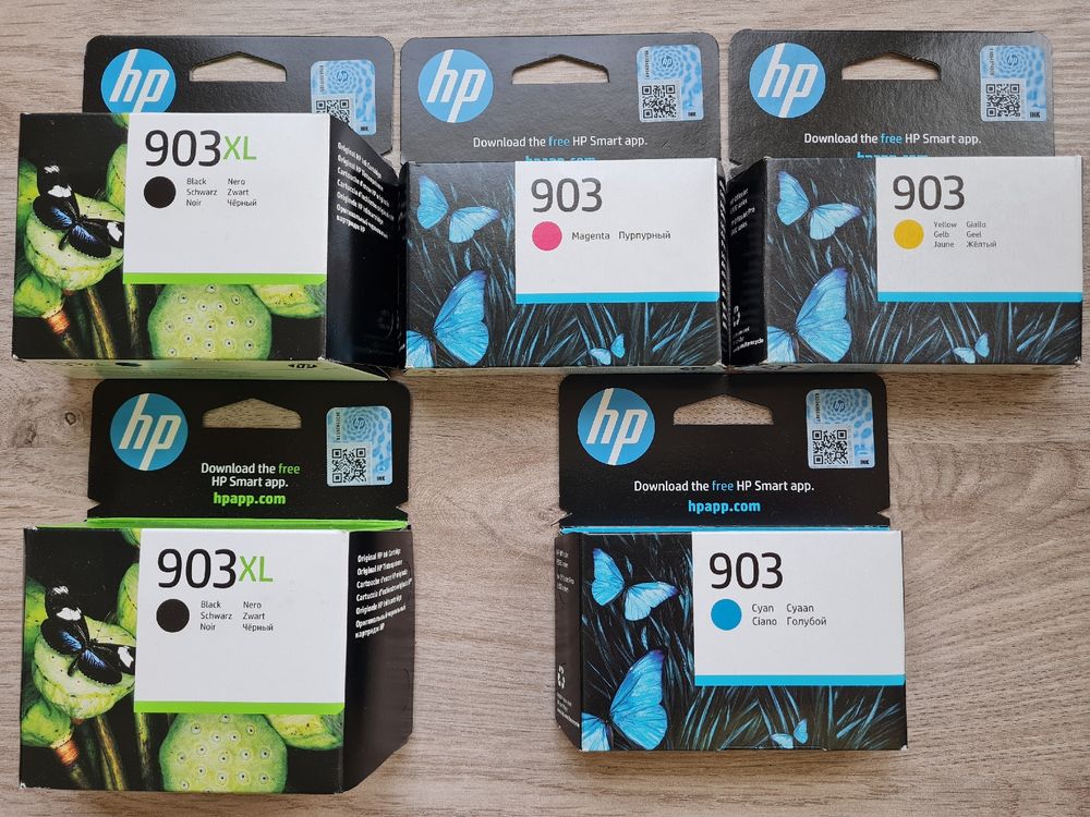 2 HP 903 XL + 3 HP 903 Druckerpatronen - neu und ungeöffnet (Neu und originalverpackt) in ...