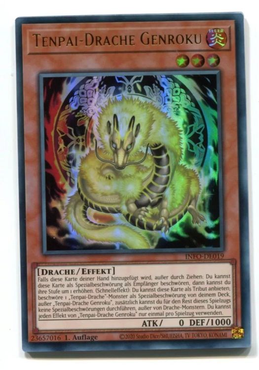 Yu-Gi-Oh! Tenpai Drachen Genroku Ultra Rare INFO-DE019 (Neu und ...