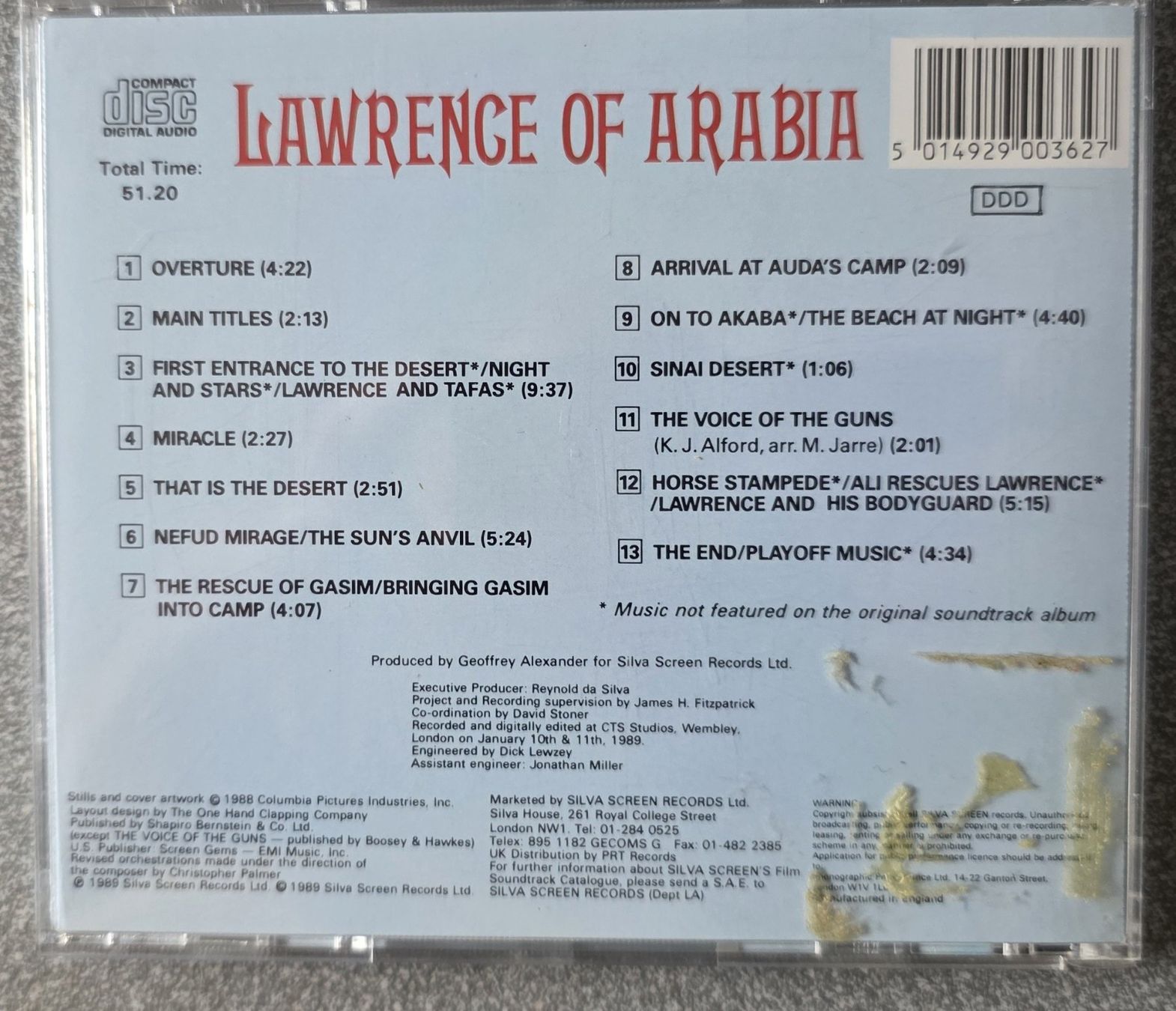 Lawrence of Arabia - Original Motion Picture Soundtrack CD (Gebraucht ...