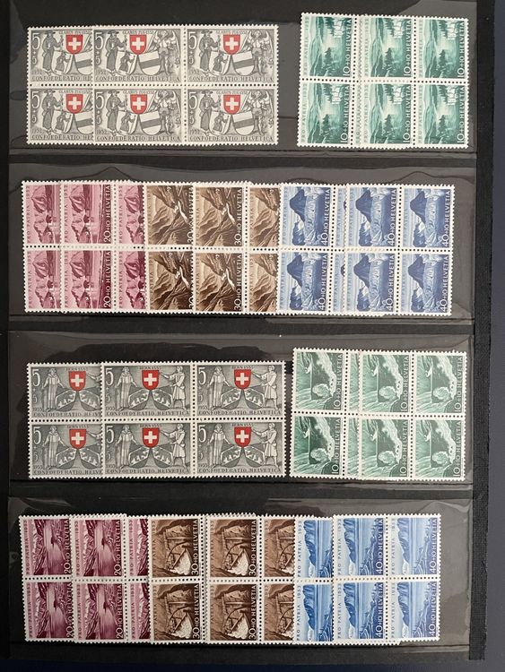 Pro Patria 4erBöcke 2-fach 1952-1963 postfrisch ** | Kaufen auf Ricardo