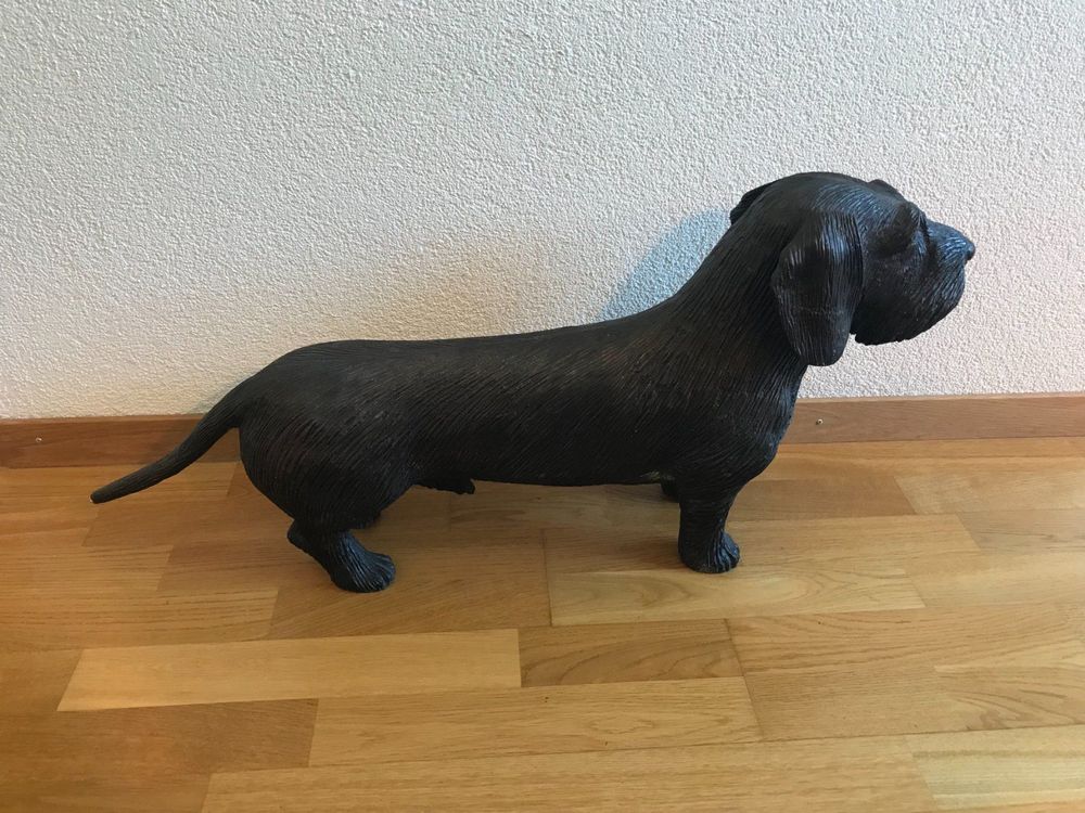 >RAR: lebensgrosse XXL BRONZE Skulptur HUND RAUHAAR DACKEL (Gebraucht) in Küsnacht ZH für CHF ...