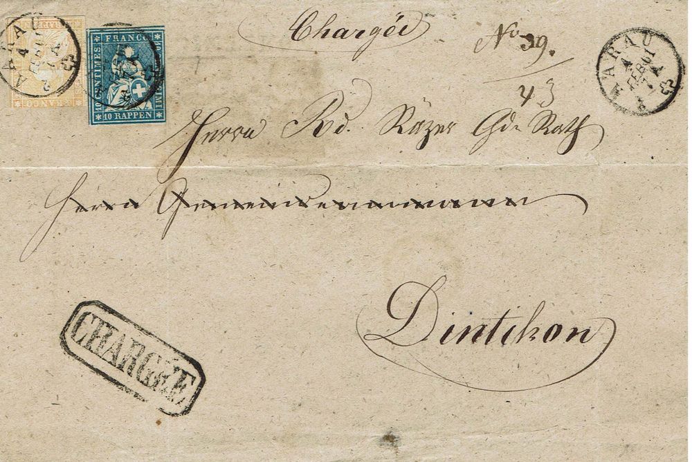 STRUBEL >>> 20 RP 23G DOPPELBRIEF>DINTIKON DANN>DOTTIKON | Kaufen auf Ricardo