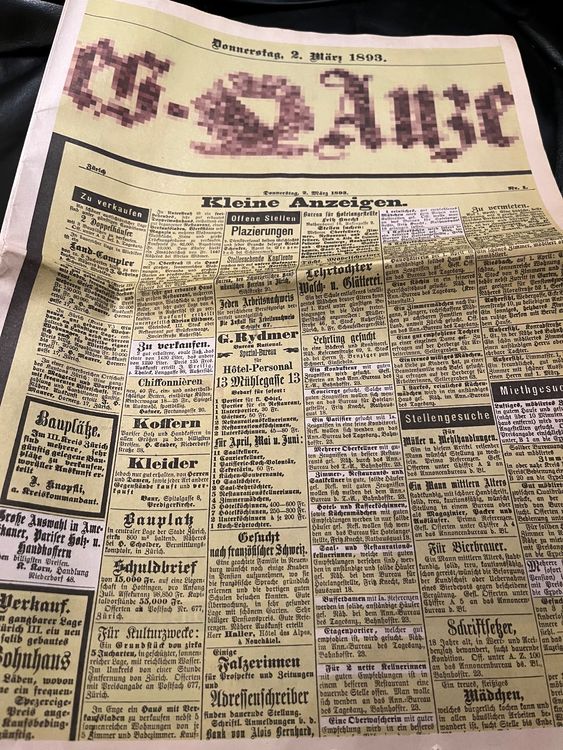 100 Jahre Tages-Anzeiger/2. März 1993/ Jubiläumsausgabe (Gebraucht) in ...