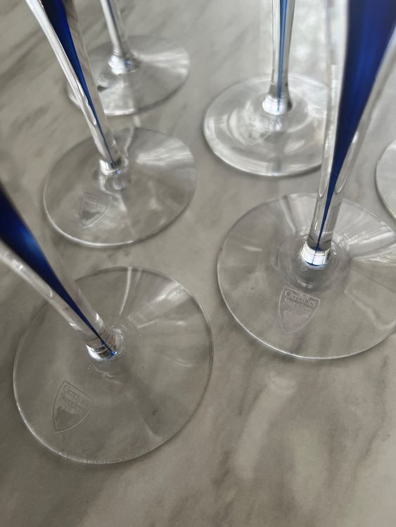 Orrefors Intermezzo Blue Champagnerglas 26 cL 6 Stück (Gebraucht) in ...