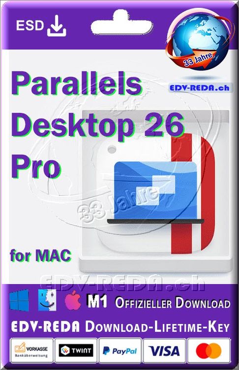 Parallels Desktop 26 MAC Pro Dauerlizenz inkl. Windows (Neu (gemäss ...