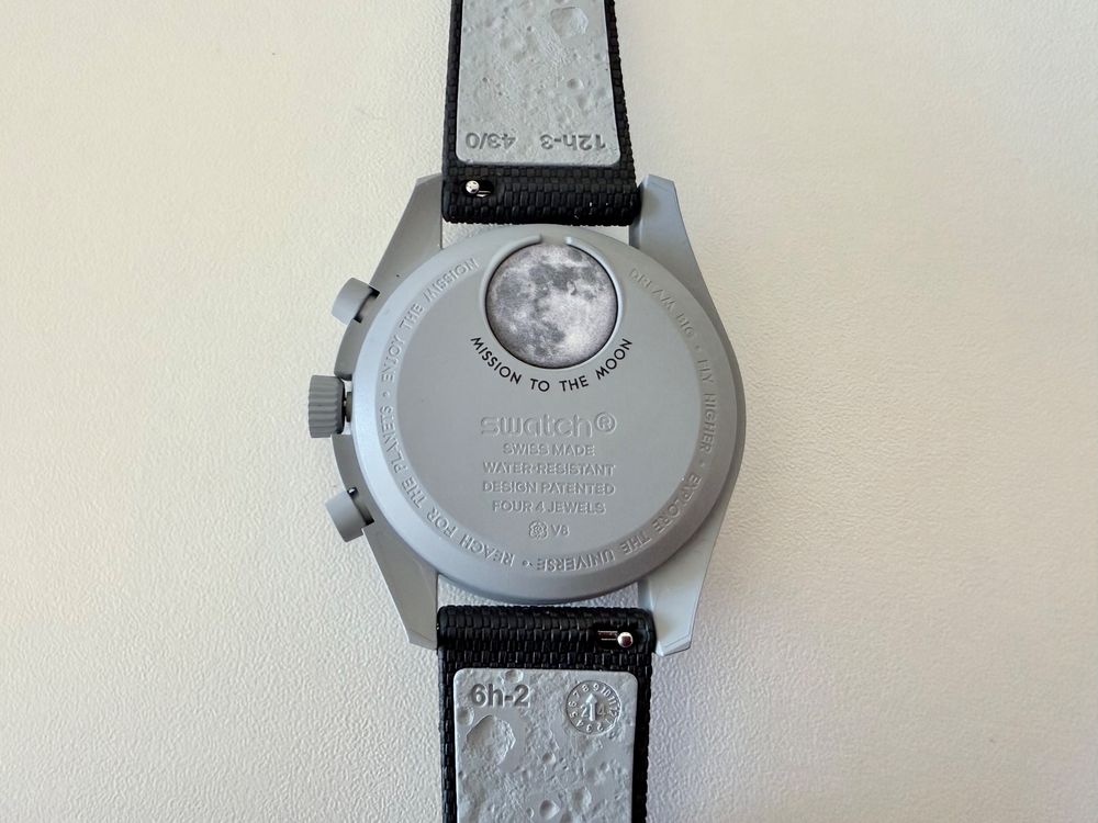 SWATCH x OMEGA Mission to the Moon +modern strap&Apollo coin (Neu ...