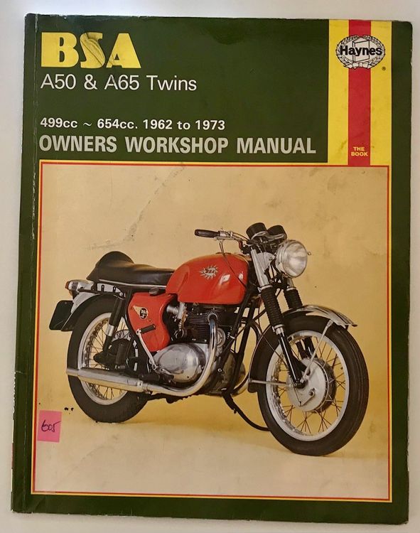 BSA A50 & A65 Twins Owners Workshop Manual Haynes (Gebraucht) in ...