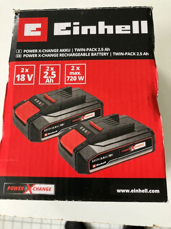 Einhell Ersatzakku 18V 2,5Ah neu 2 Stück (Gebraucht) in Aadorf für CHF 39 – mit Lieferung auf ...