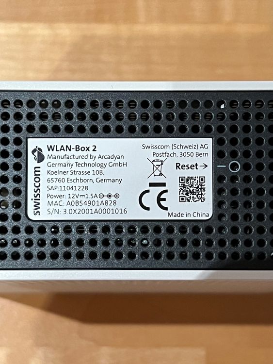 Swisscom WLAN Box 2 (Gebraucht) in Uttwil für CHF 48 – mit Lieferung auf Ricardo kaufen